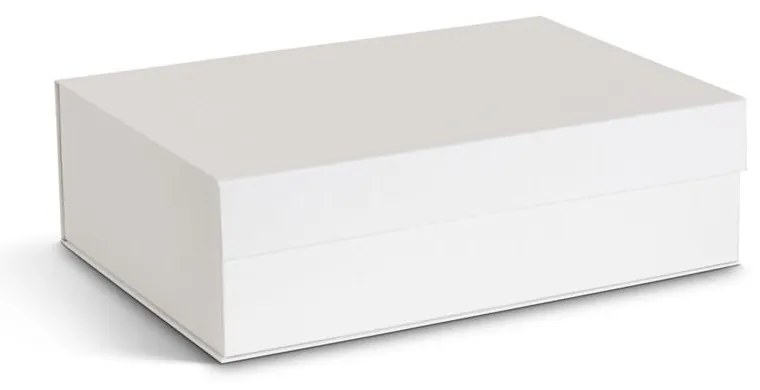 Bílé kartonové úložné boxy v sadě 3 ks s víkem/dekorativní 42,5x29,5x13 cm Kian Paper Laminate – Bigso