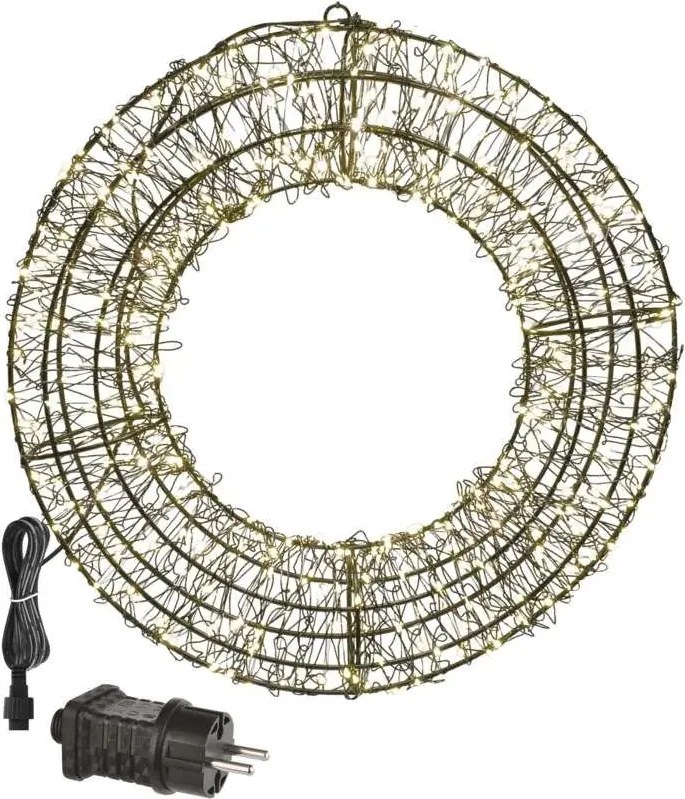 EMOS LED vánoční kovový věnec 38cm DCTW34