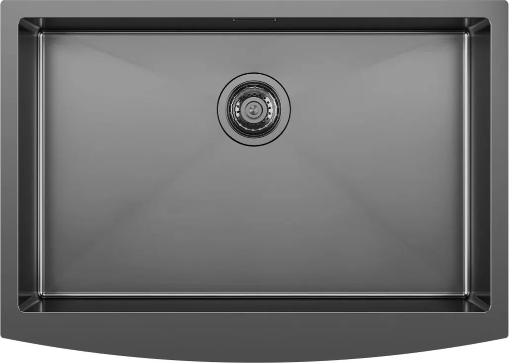 Sapho Sapho, ZENITH nerezový dřez 70x50cm, gun metal, ZN7050B