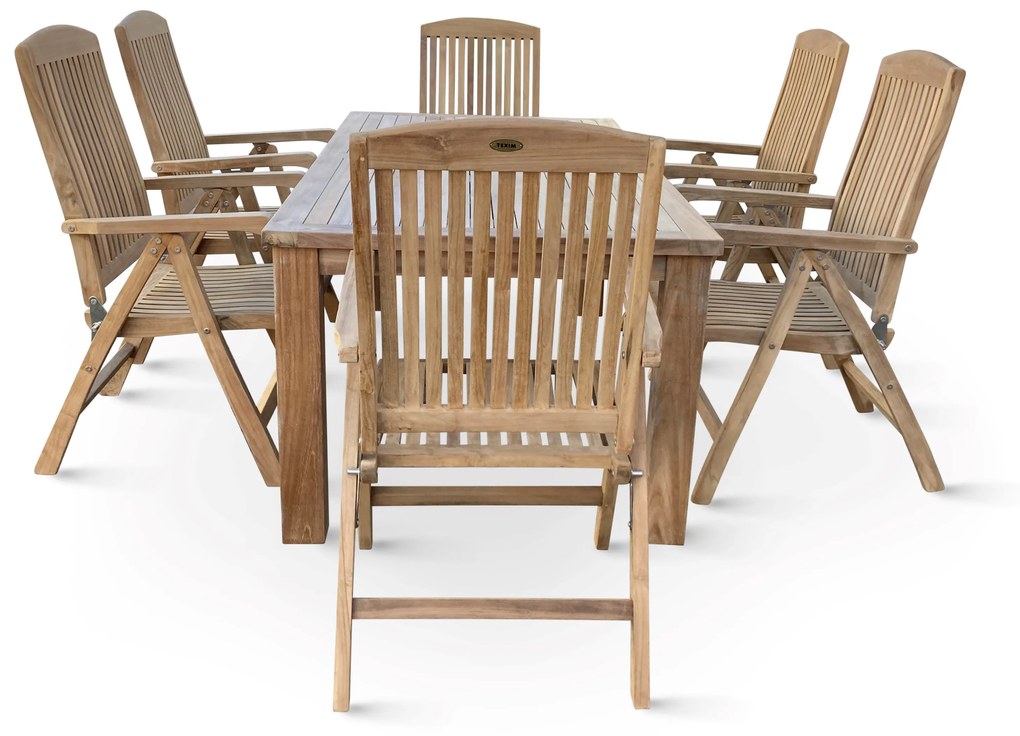 Zahradní nábytek America teak set 1+6