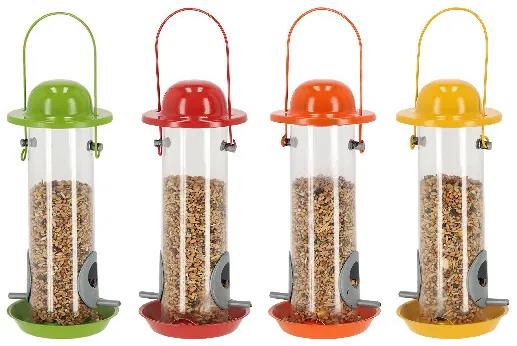 Krmítko pro ptáky se zásobníkem na semena 50 SHADES OF NATURE, pr.10x25cm, balení obsahuje 4 ks!|Esschert Design