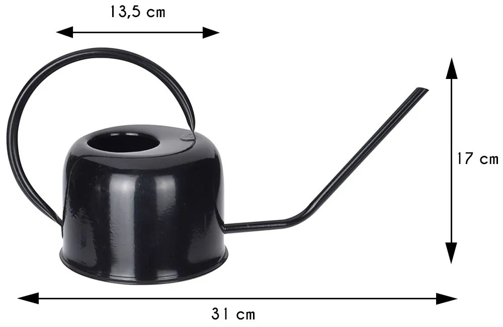 Konev na zalévání Simple, 1, 1 l, černá