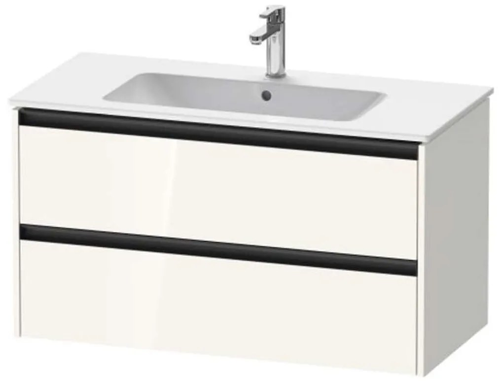 Duravit Ketho.2 - Umyvadlová skříňka 55x101x48 cm, 2 zásuvky, lesklá bílá K25264022220000