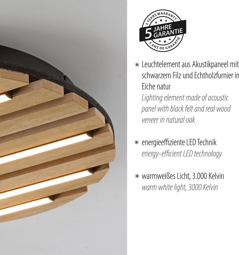 Tchibo - Stropní svítidlo s akustickým panelem Just Light, kulaté
