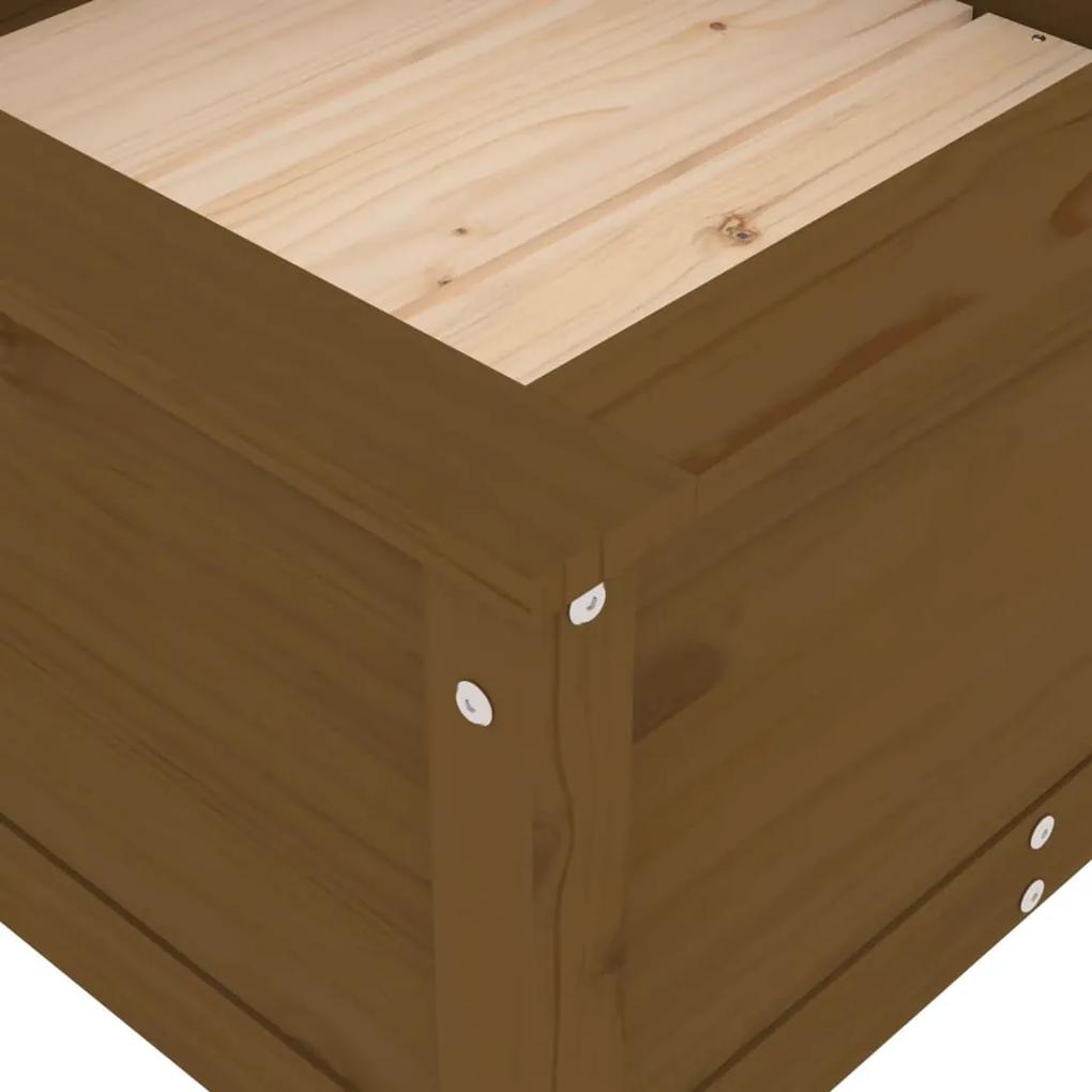 Zahradní truhlík medově hnědý 82,5x82,5x39 cm masivní borovice - Default Title