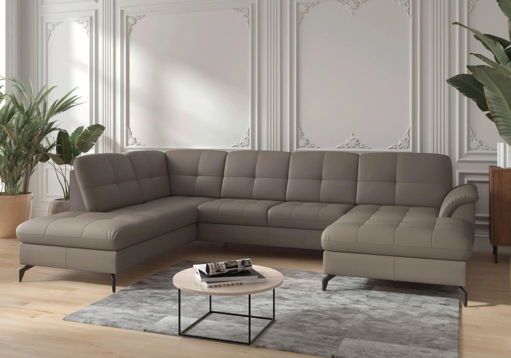 XXXLutz SEDACÍ SOUPRAVA, kůže, šedá Sit & More - Sedací soupravy - 00014401625V
