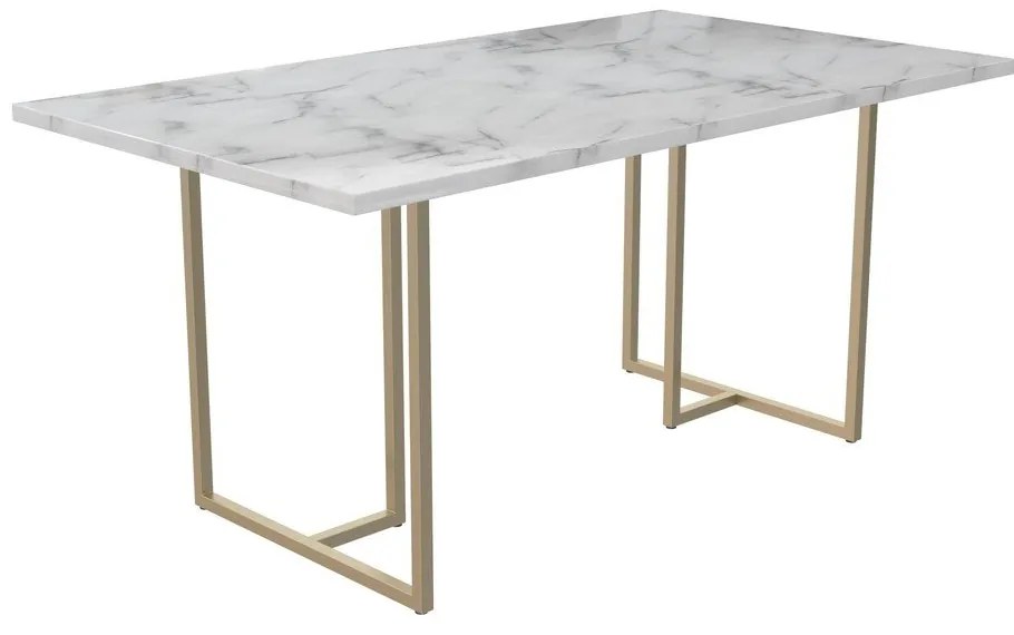 Jídelní stůl s deskou v dekoru mramoru 90x160 cm Astor – CosmoLiving by Cosmopolitan