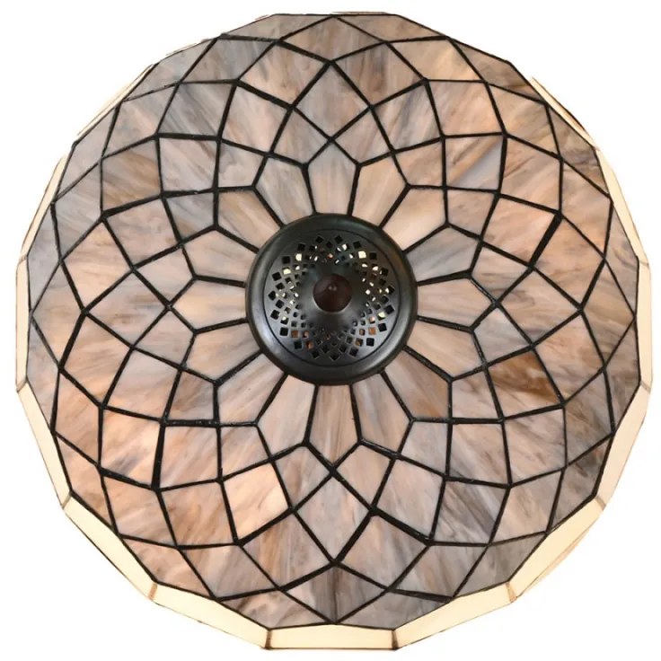 Stolní lampa Tiffany Krisoijn šedá v art deco stylu – 40x58 cm