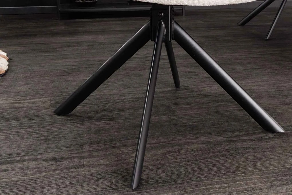 Designová otočná židle Vallerina šampaňská béžová