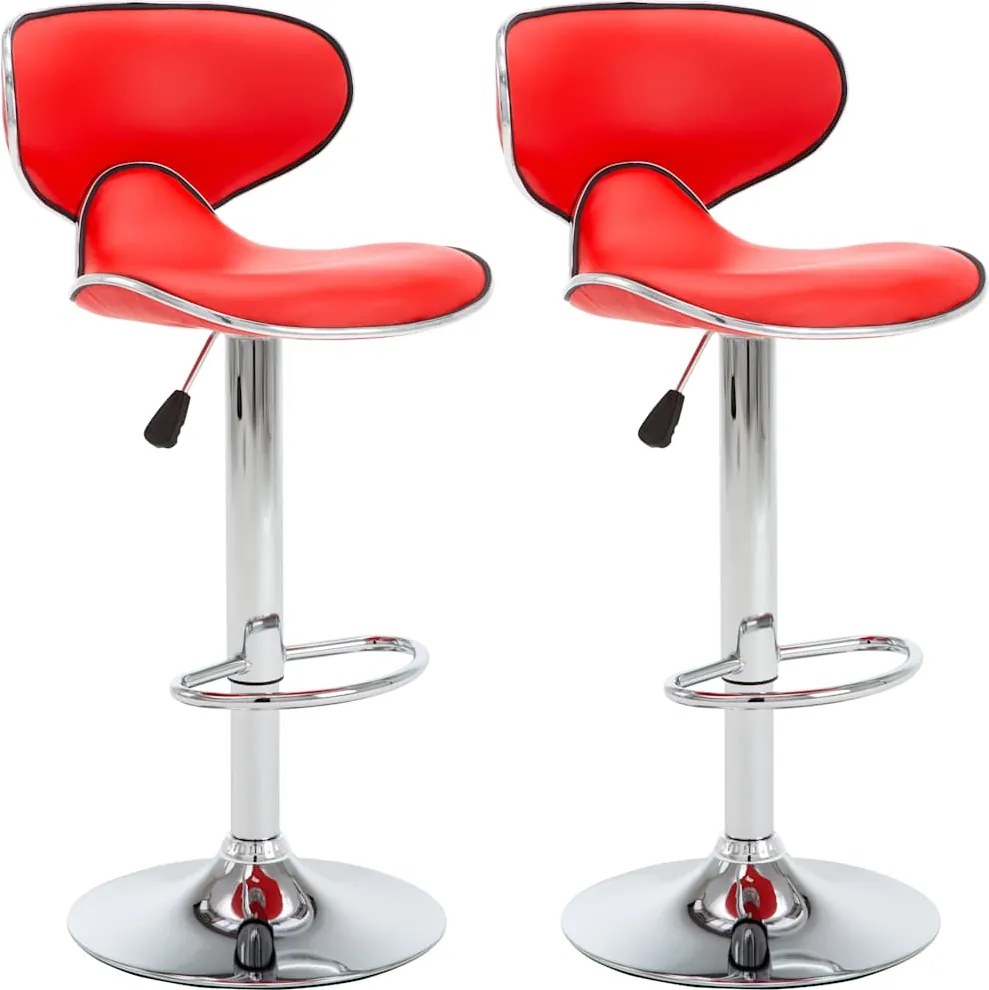 323645 Bar Stools 2 pcs Red Faux Leather 323645