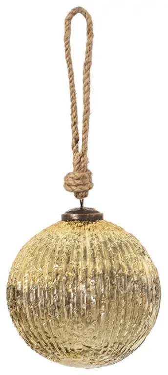 Zlatá skleněná vánoční ozdoba koule Emma – 5x5 cm