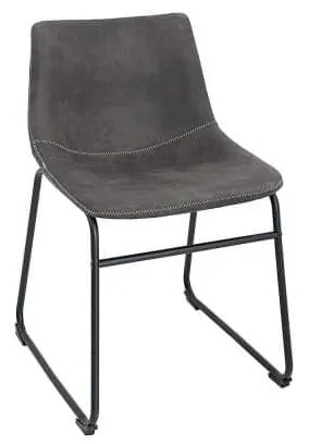 INV Jídelní židle Western vintage šedá, kov