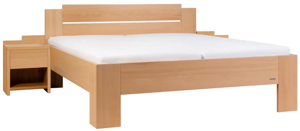 Ahorn Grado postel - buk průběžný Moření: Transparentní lak, Rozměr: 180 x 200 cm