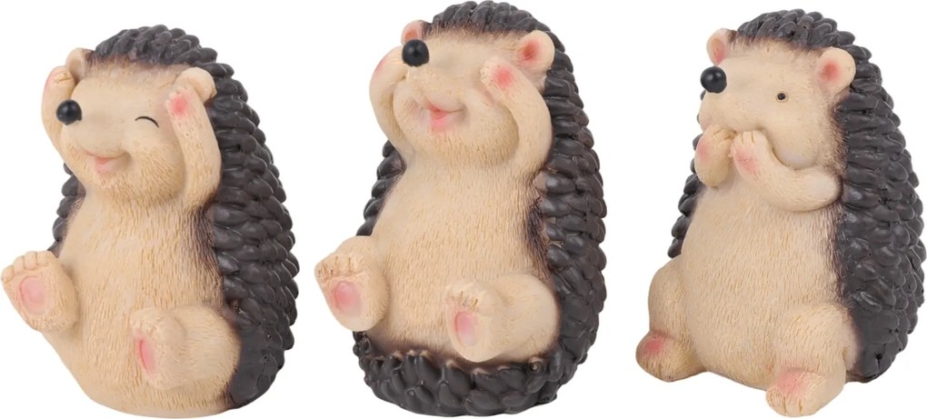 Sinsay - Sada dekorativních figurek ježků 3 pack - vícebarevná