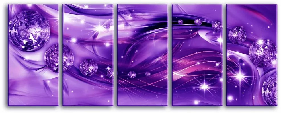 Obraz Diamantový prach Purple Velikost (šířka x výška): 100x40 cm