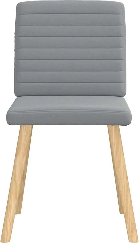 Jídelní židle 6 ks světle šedé textil 3315544