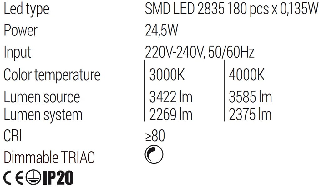 Světla a lustry REDO GROUP Redo ORBIT bílé nástěnné světlo 40 cm/LED 24,5W/3000K Stmívání: Dali