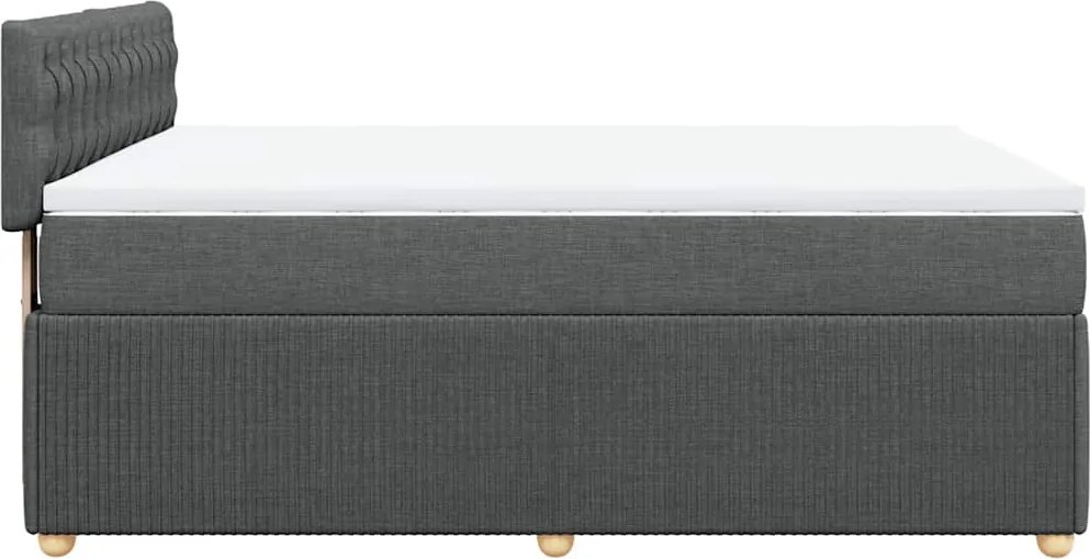 Box spring postel s matrací tmavě šedý 140 x 190 cm textil 3287459