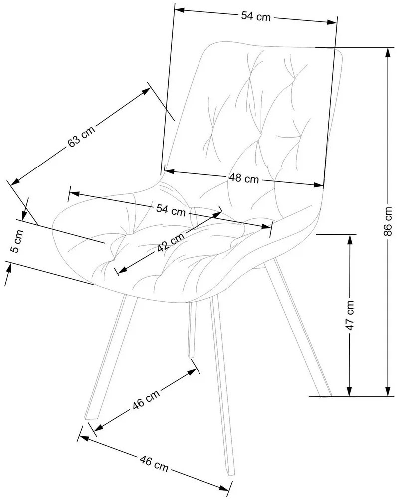 Jídelní židle Ollie, žlutá