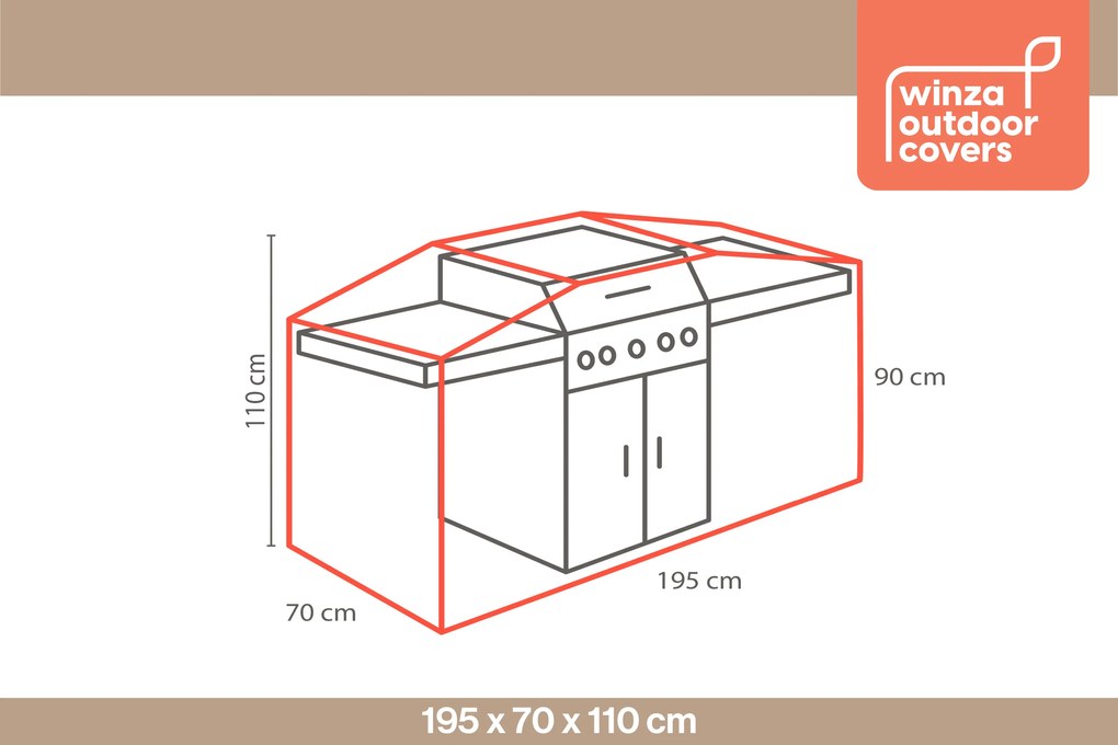 Obal na gril 195x70x110cm Winza