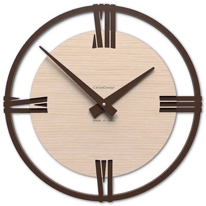 Designové hodiny 10-216n natur CalleaDesign Sirio 60cm (více variant dýhy) Dýha černý ořech - 85