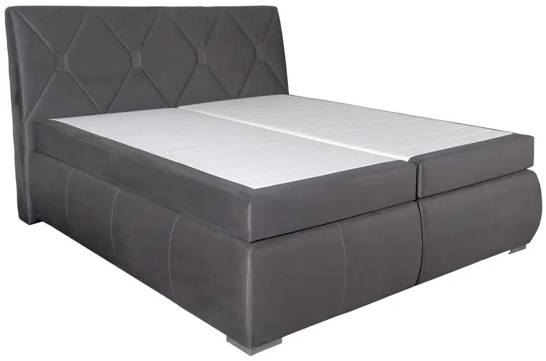 Postel boxspring Vetto 180x200 cm, antracitová látka