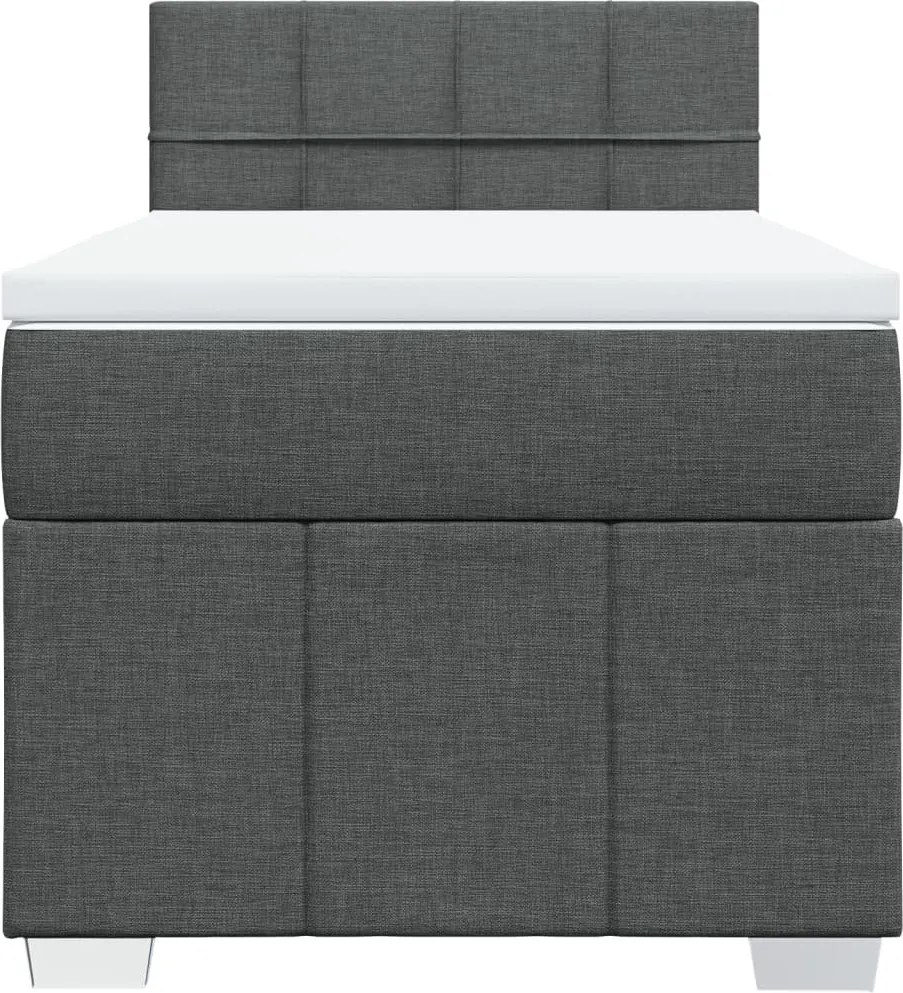 Box spring postel s matrací tmavě šedá 90x190 cm textil 3286924