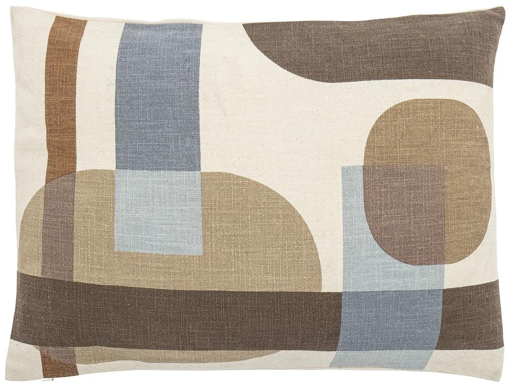 Bloomingville Bavlněný polštář Ivalu 60 x 45 cm, hnědá barva, textil