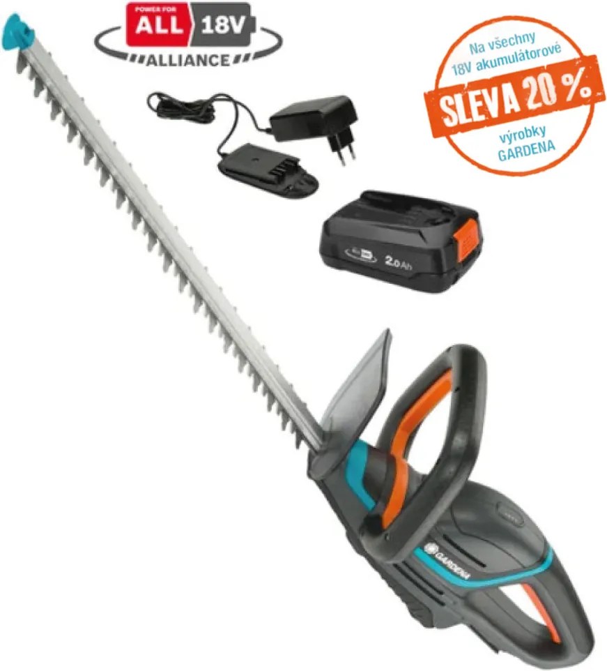 Gardena ComfortCut 50/18V P4A - sada - Akumulátorové nůžky na živý plot