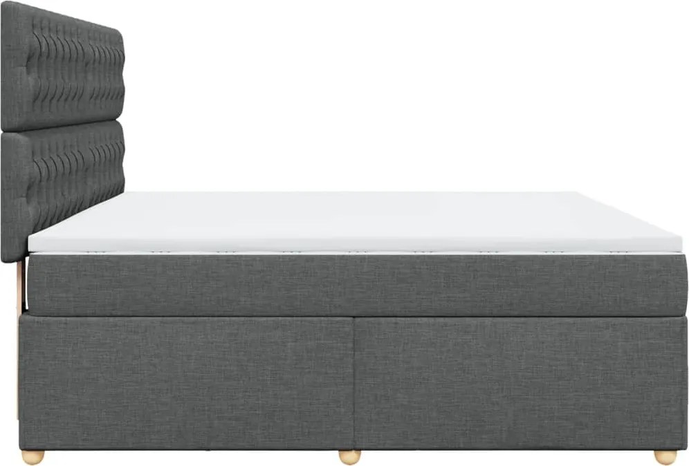 Box spring postel s matrací tmavě šedá 180x200 cm textil 3293667