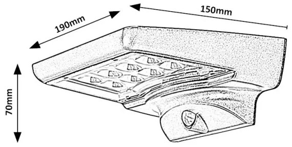 Rabalux 77014 - LED Solární svítidlo se senzorem MOSELLE LED/4W/3,7V IP44