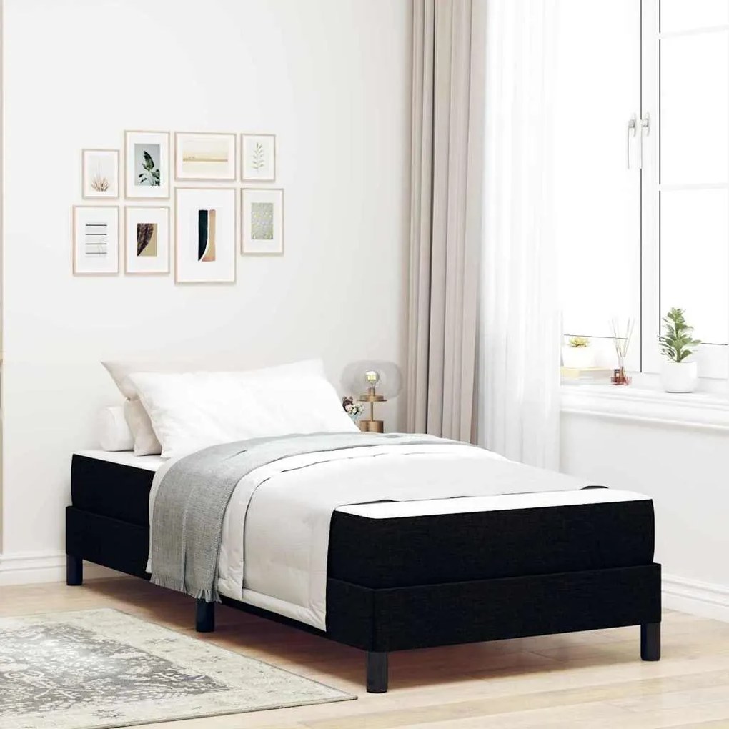 Postel s boxspringem Černá 100 x 200 cm textil 3398467