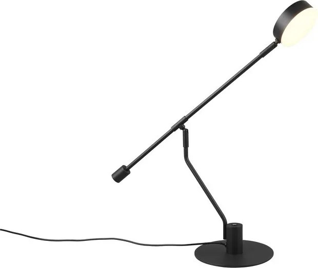 Matně černá LED stolní lampa s ohybatelnou konstrukcí (výška 64 cm) Manduro – Trio
