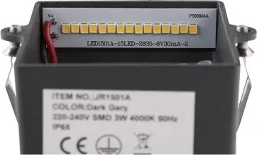 Vestavné LED svítidlo McLED Karin 3W 3000K IP65 šedá ML-517.013.81.0