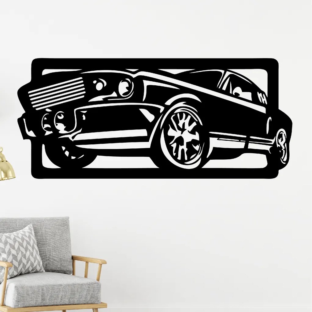 Živá Zeď Samolepka na zeď Auto Ford Mustang Barva: černá