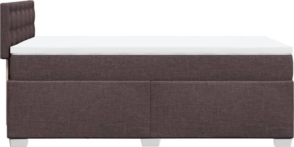 Box spring postel s matrací tmavě hnědá 80x200 cm textil 3285732
