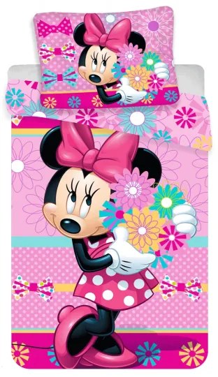 Jerry Fabrics Povlečení Minnie Bows and Flowers 140x200, 70x90 cm