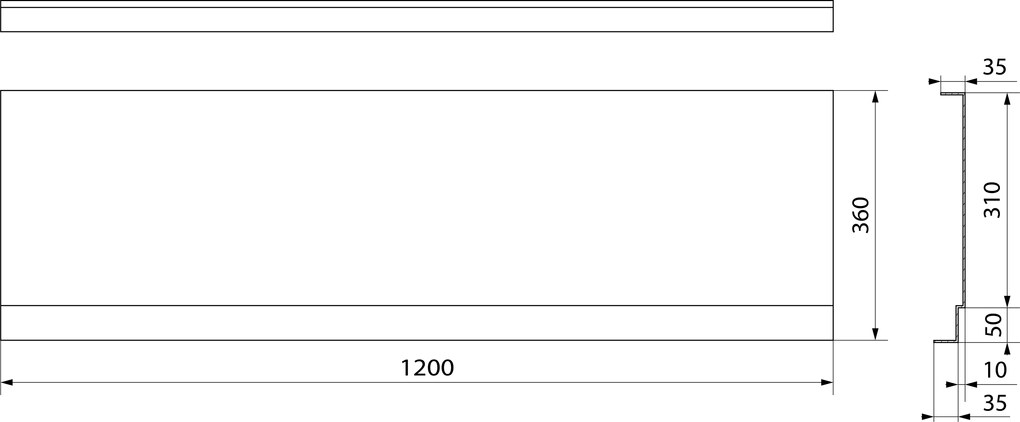 Polysan Deep Plain Nika 84899 panel 120 x 36 cm