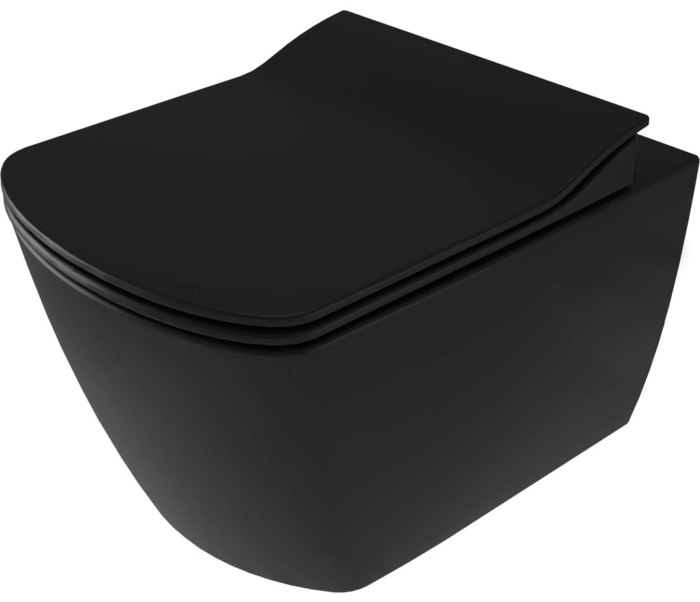 Deante Blur, záchodová WC mísa s funkcí bidetu 525x372x349 mm, černá matná, DEA-CDZ_NWPW