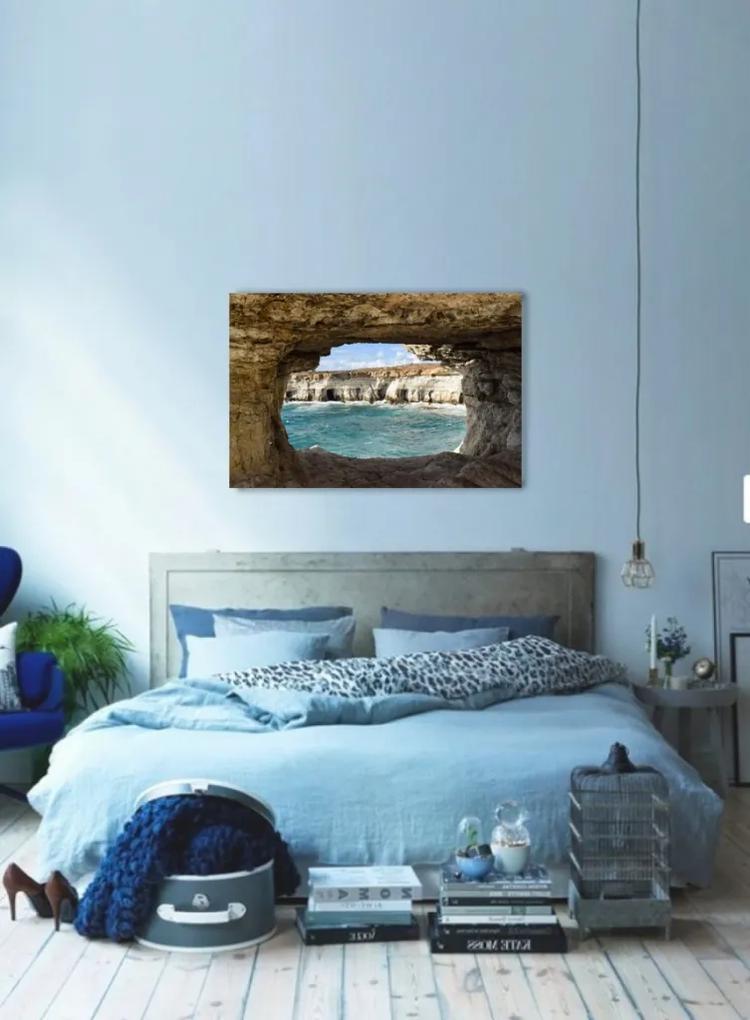 Malvis ® Obraz na plátně Moře ve skále Velikost: 90x60 cm