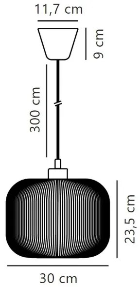 Nordlux - Lustr na lanku MILFORD 1xE27/40W/230V pr. 30 cm