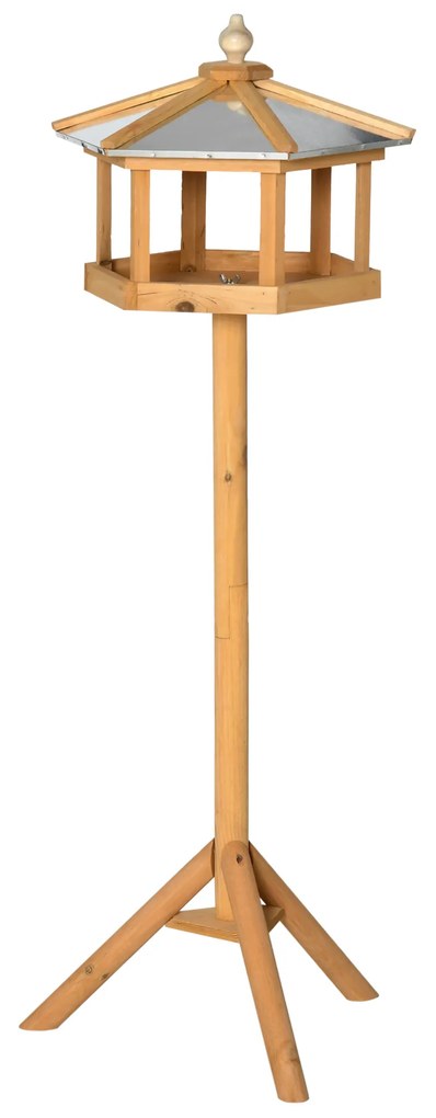 Ptačí budka PawHut se stojanem a zinkovou střechou 113x40x40 cm, ptačí budka odolná proti povětrnostním vlivům pro zahradu a terasu | Aosom.de