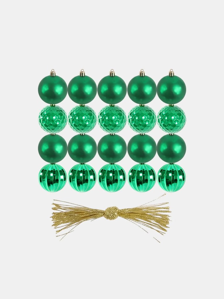 Sinsay - Sada vánočních ozdob 20 pack - zelená