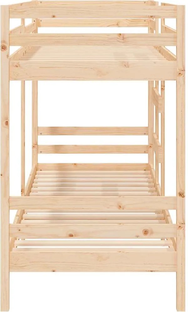 Patrová postel bez matrace 90 x 190 cm masivní borové dřevo 3139839