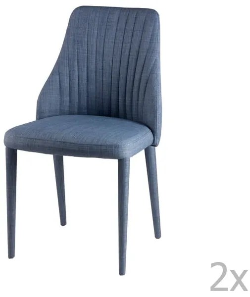 Sada 2 světle modrých jídelních židlí sømcasa Dora
