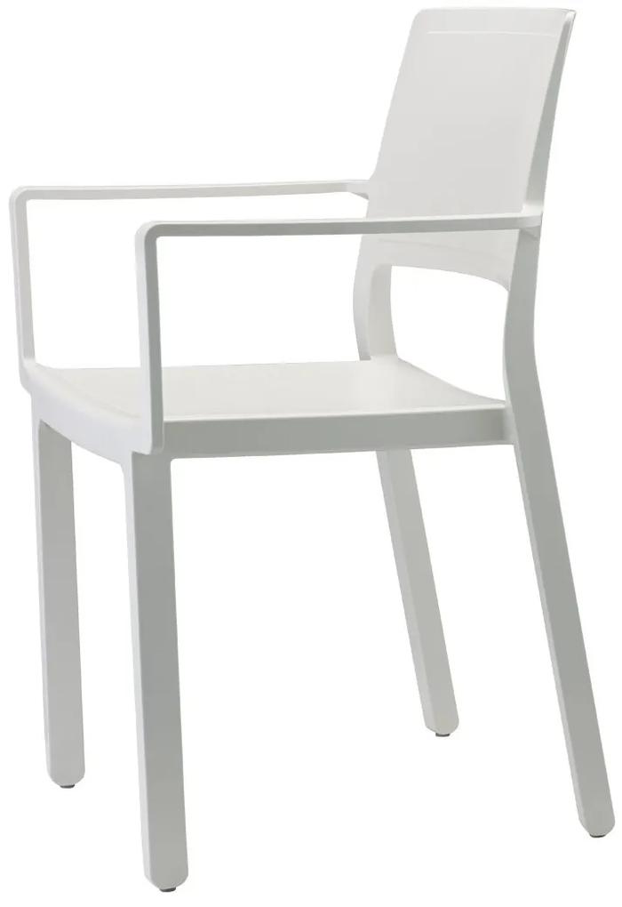 SCAB - Židle KATE s područkami - bílá