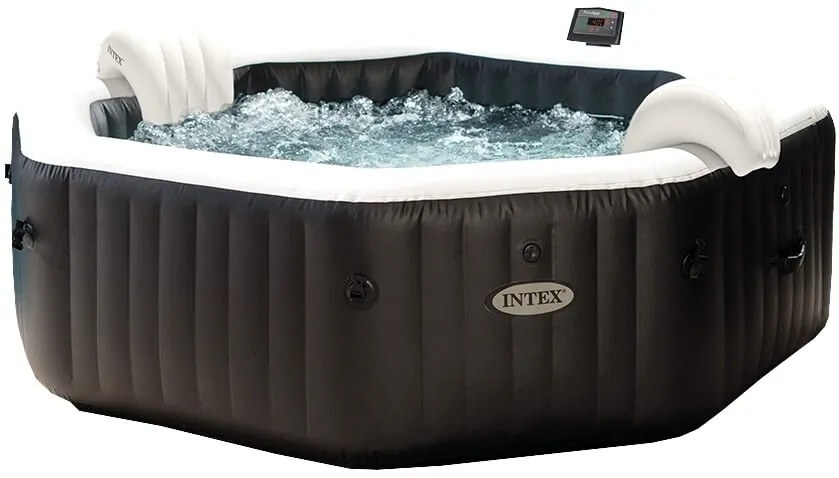 Intex | Vířivý bazén Pure Spa - Jet & Bubble Deluxe HWS 6 + Solární sprcha UNO 35 l hliníková s LED světlem | 19900163