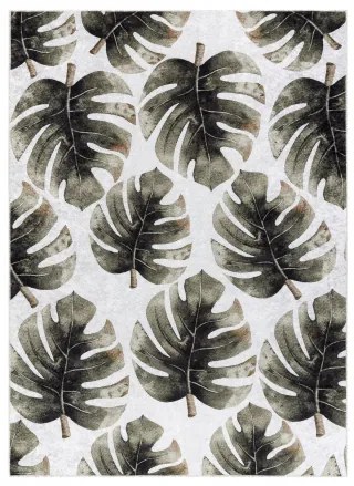 MIRO 52102.801 mycí kobereček Monstera odchází protiskluz zelená velikost 160x220 cm | krásné koberce cz