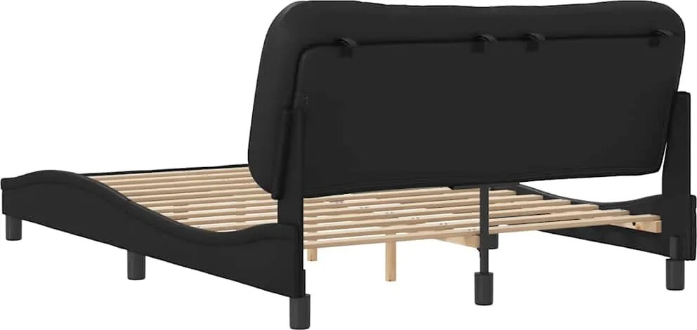 Rám postele bez matrace Hvar černý 120 x 200 cm umělá kůže 3207988