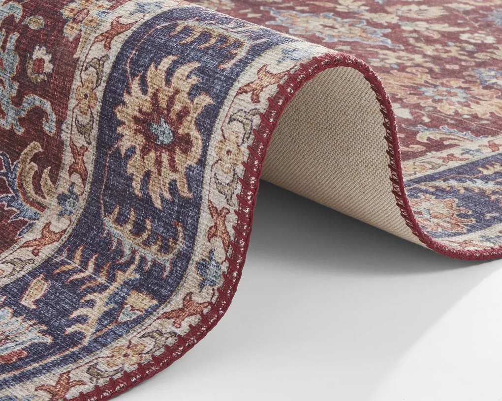 Hanse Home, Kusový koberec Asmar 104004 Bordeaux/Red, 80x200, červená, chodba / předsíň